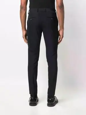 DELL'OGLIO Navy Cotton Tailored Trousers