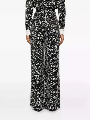 NISSA Polka Dot Print Wide-leg Trousers