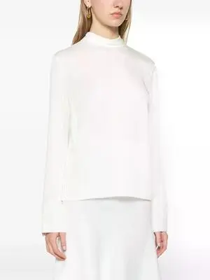 Theory Scarf Detail Silk Georgette Blouse