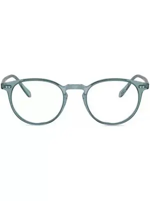 Oliver Spencer Riley-r Round-frame Glasses - Blue