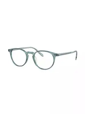 Oliver Spencer Riley-r Round-frame Glasses - Blue