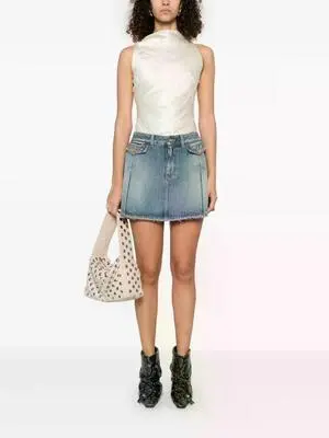 Alexander McQueen Denim Mini Skirt