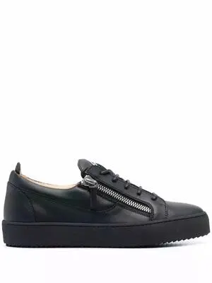 GIUSEPPE ZANOTTI Frankie Low-top Zip Detail Sneakers - Black