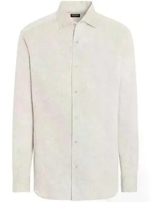 Zegna Oasi Lino Shirt - Neutrals