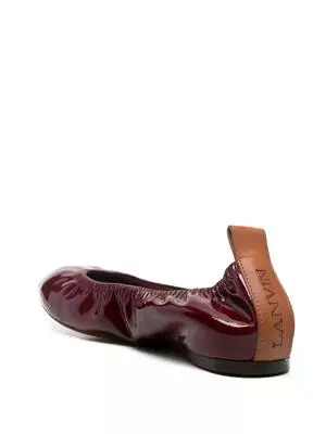 LANVIN Patent Leather Ballet Flats - Red