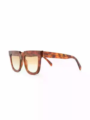 RETROSUPERFUTURE Tortoiseshell Effect Oversize Frame Sunglasses