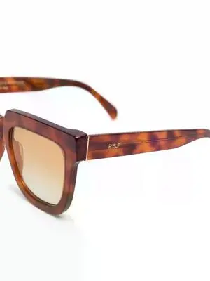 RETROSUPERFUTURE Tortoiseshell Effect Oversize Frame Sunglasses