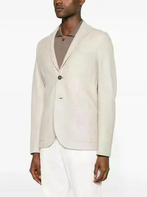 Harris Wharf London Single-breasted Linen Blend Blazer
