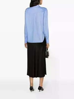 Victoria Beckham Logo-embroidered Cotton Shirt