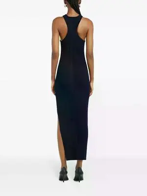 COURREGES Scuba Rib Knit Dress - Blue