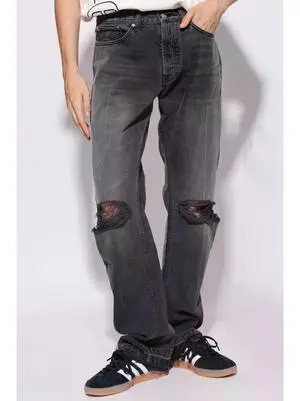 Rhude Straight Leg Distressed Jeans