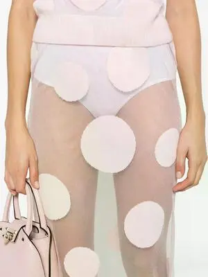 Viktor & Rolf Polka Dot Midi Skirt - Pink