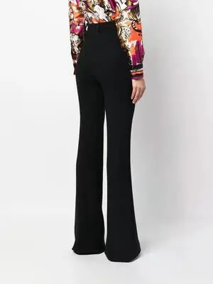 Roberto Cavalli High-waist Flared Wool Trousers