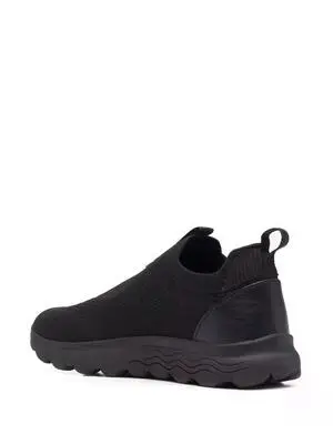 Geox Spherica Slip-on Knit Sneakers - Black