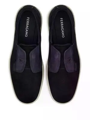 FERRAGAMO Suede Slip-on Sneakers - Blue