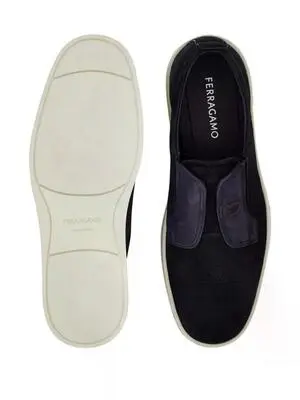 FERRAGAMO Suede Slip-on Sneakers - Blue