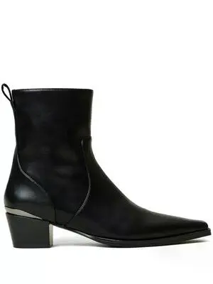 TWINSET 50mm Laminated-panel Cowboy Boots - Black