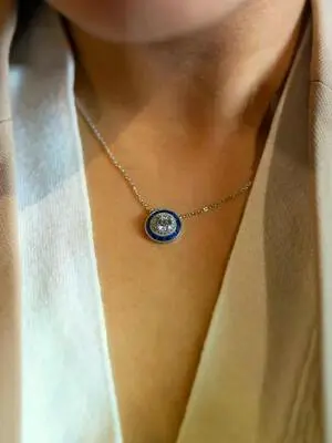 JUWELINA PARIS Bottega Blue Necklace