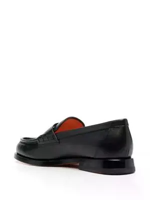 Santoni Flat Leather Loafers