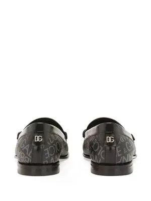 Dolce & Gabbana Logo-print Calf Leather Loafers