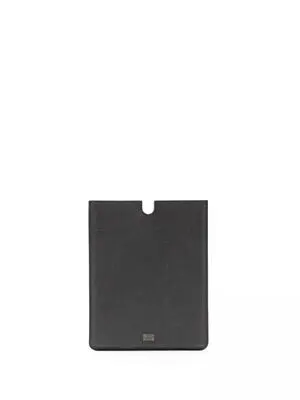 Dolce & Gabbana Logo-plaque Leather Tablet Case - Grey