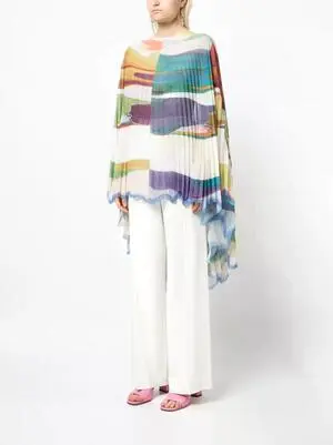 Maticevski Abstract-print Draped Tunic
