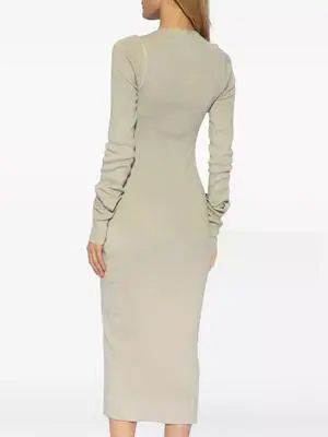 MAISON MARGIELA Knitted Midi Dress With Front Button Fastening
