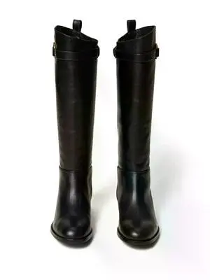 TWINSET Oval T Leather Boots
