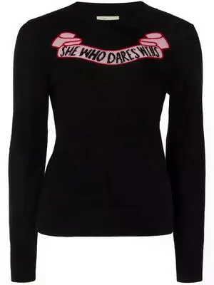TEMPERLEY LONDON She Who Dares Wins" Jumper