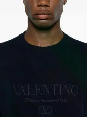 Valentino Garavani Embroidered Logo Knitted Jumper