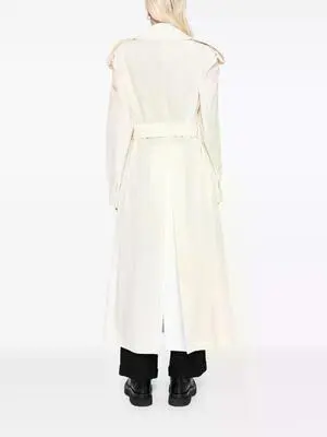 Y’s Dump Rooler Printing Trench Coat