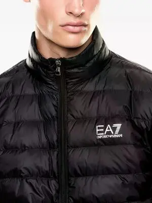EA7 Padded Funnel Neck Jacket - Black