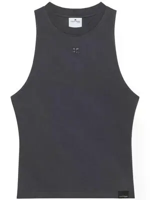 COURREGES Drop-armhole Tank Top With Logo Patch