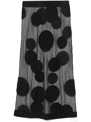 Viktor & Rolf Polka Dot Midi Skirt - Black