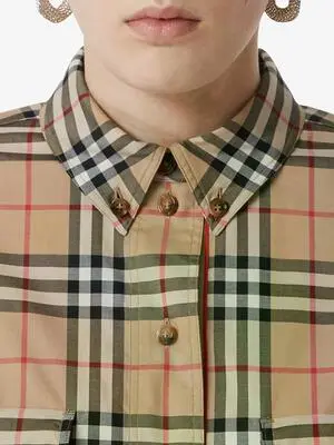 Burberry Check Cotton Shirt - Neutrals