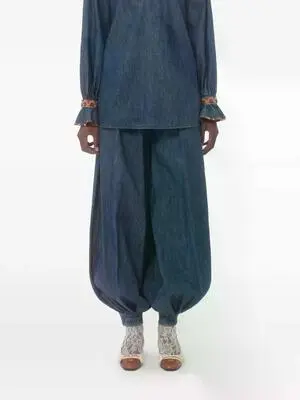 Valentino Garavani Chambray Balloon Trousers - Blue