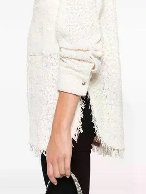 IRO PARIS Solaria Tweed Bouclé Shirt - Neutrals