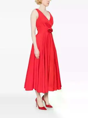 NISSA Floral Appliqué Maxi Dress