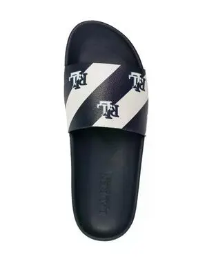 Ralph Lauren Audrina Logo-print Slides - Blue