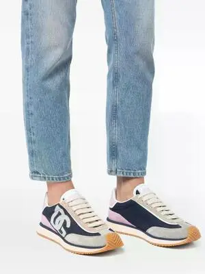 Dolce & Gabbana Aria Panelled Lace Up Sneakers - Blue