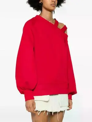 IOANA CIOLACU Sonia Cut-out Sweatshirt - Red