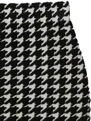 Burberry Houndstooth Knit Mini Skirt