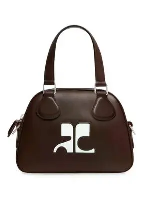 COURREGES Mini Reedition Bowling Bag - Brown
