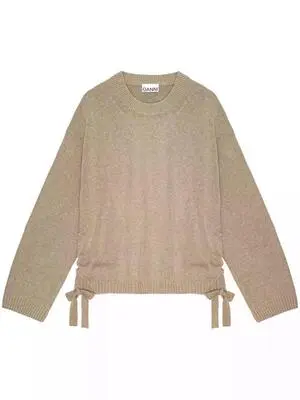 GANNI Drawstring Sweater - Neutrals