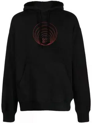 GMBH Embroidered Logo Detail Hoodie - Black