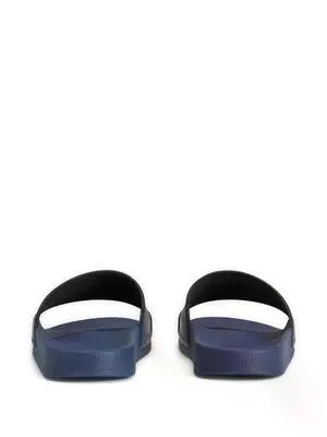 Woolrich Logo Embossed Slides - Blue