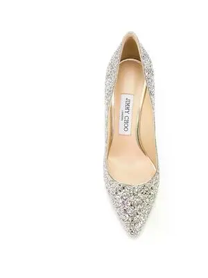 JIMMY CHOO Romy 85 Glitter Fabric Pumps
