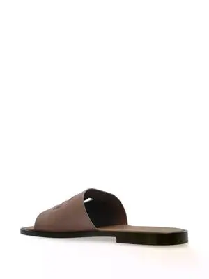 Dolce & Gabbana Dg Logo Leather Slides