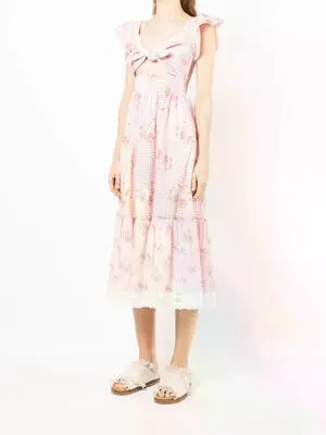 LoveShackFancy Emeka Floral Midi Dress