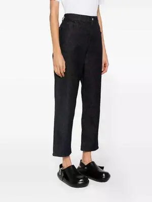 Moncler Logo Patch Tapered Leg Jeans